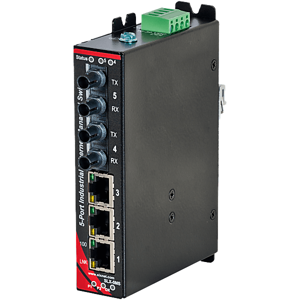 Sixnet® SLX-5MS-4ST Managed 5-port Industrial Ethernet Switch