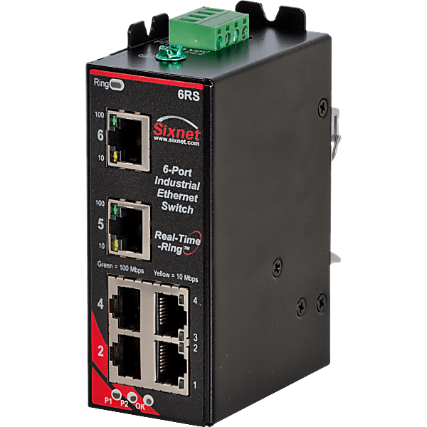 Sixnet® SLX-6RS-1-D1 Managed 6-port Industrial Ethernet Switch