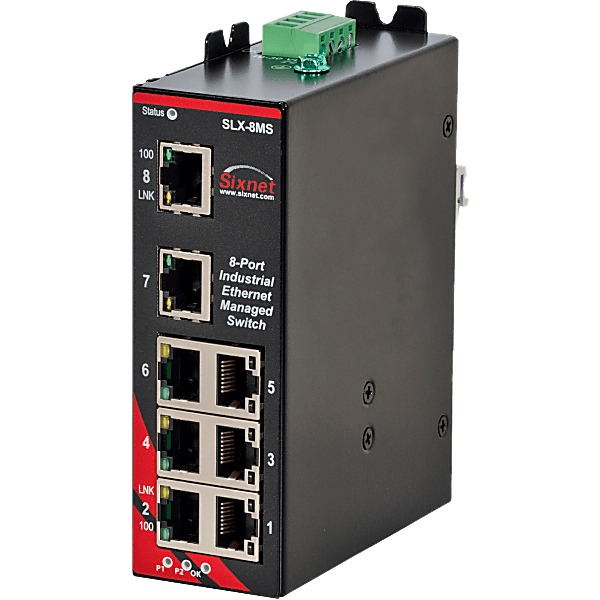 Sixnet® SLX-8MS-1 Managed 8-port Industrial Ethernet Switch