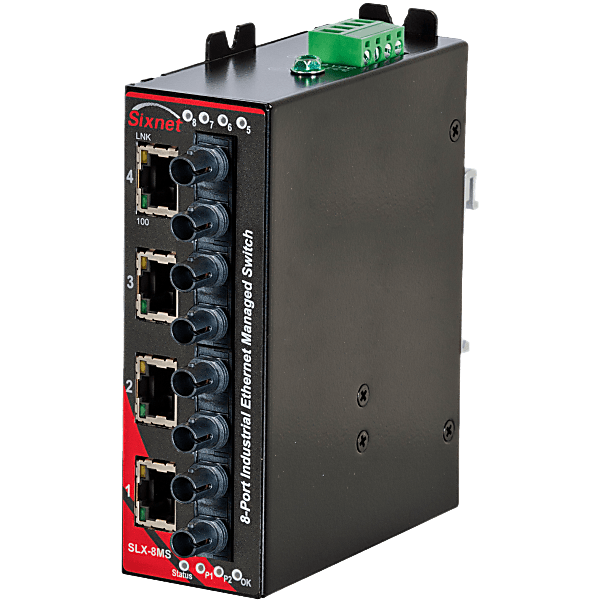 Sixnet® SLX-8MS-8ST Managed 8-port Industrial Ethernet Switch