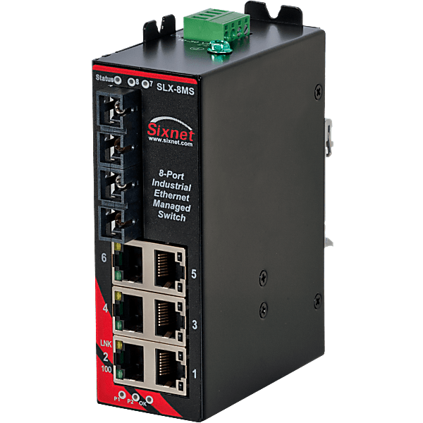 Sixnet® SLX-8MS-4SC Managed 8-port Industrial Ethernet Switch