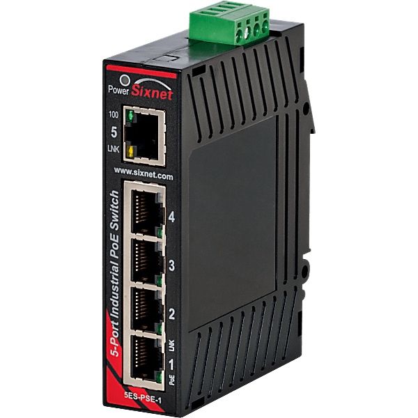 Sixnet® EB-5ES Unmanaged 5-port PoE Industrial Switch