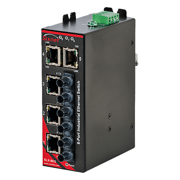 Sixnet® SLX-8ES-6ST Unmanaged 8-port Industrial Ethernet Switch