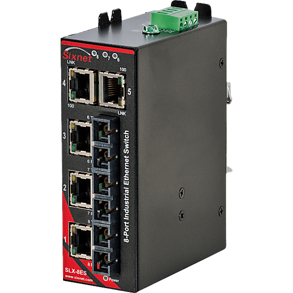 Sixnet® SLX-8ES-7SCL Unmanaged 8-Port-Industrial-Ethernet-Switch