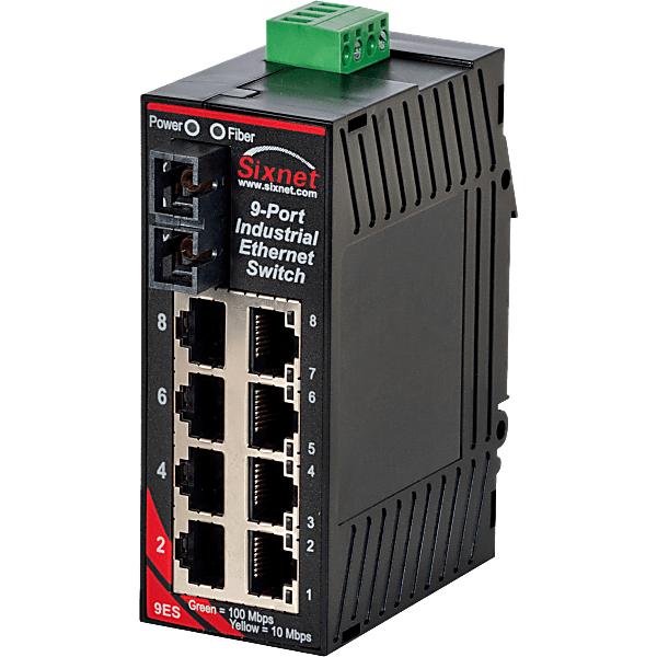 Sixnet® SL-9ES-2SC Unmanaged 9-port Industrial Ethernet Switch