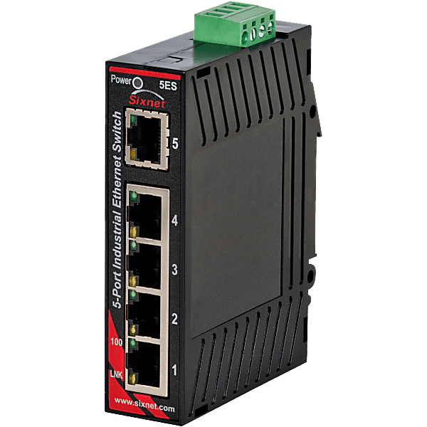 Sixnet® SL-5ES-1 Unmanaged 5-Port Industrial Ethernet Switch