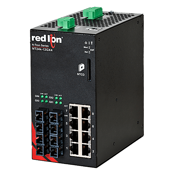 N-Tron® NT24K-12GX4-SC Managed 12-Port Gigabit Industrial Ethernet Switch