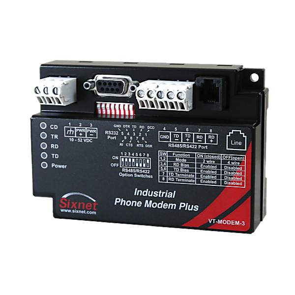Phone Modem with RS-232, RS-422 and RS-485 Ports