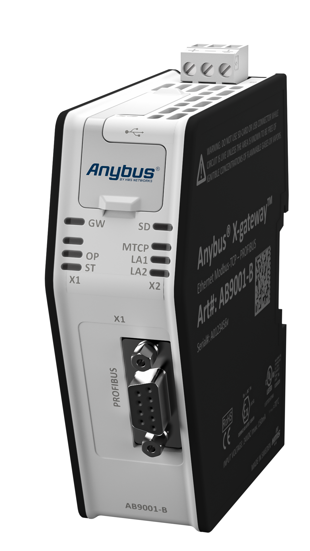 Anybus X-gateway - Modbus TCP Client - PROFIBUS Slave - AB9001-B